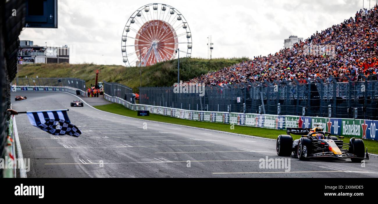 Zandvoort, Netherlands. 25th Aug, 2024. ZANDVOORT - Max Verstappen (Red ...