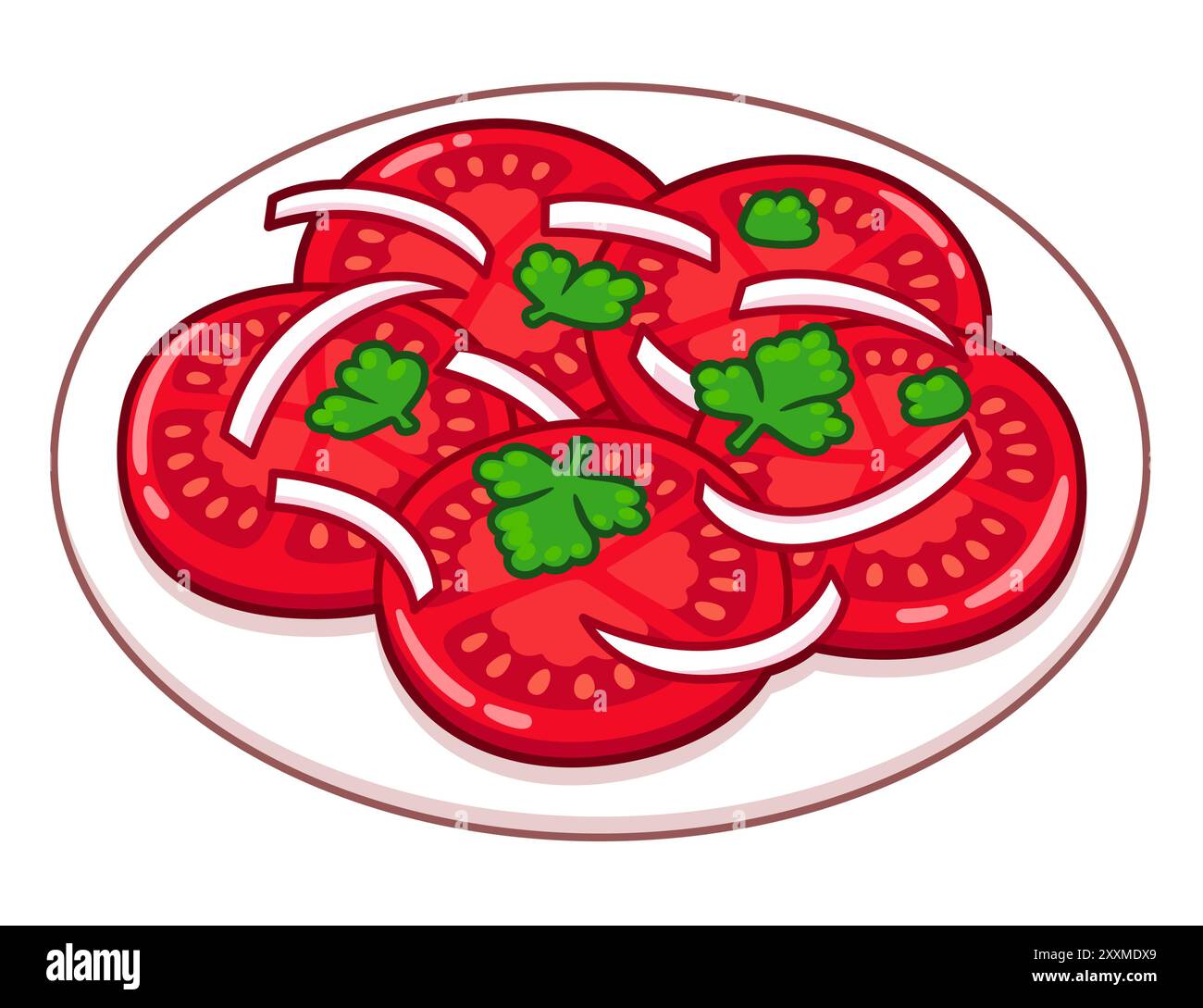 Tomato onion and herb Stock Vector Images - Alamy