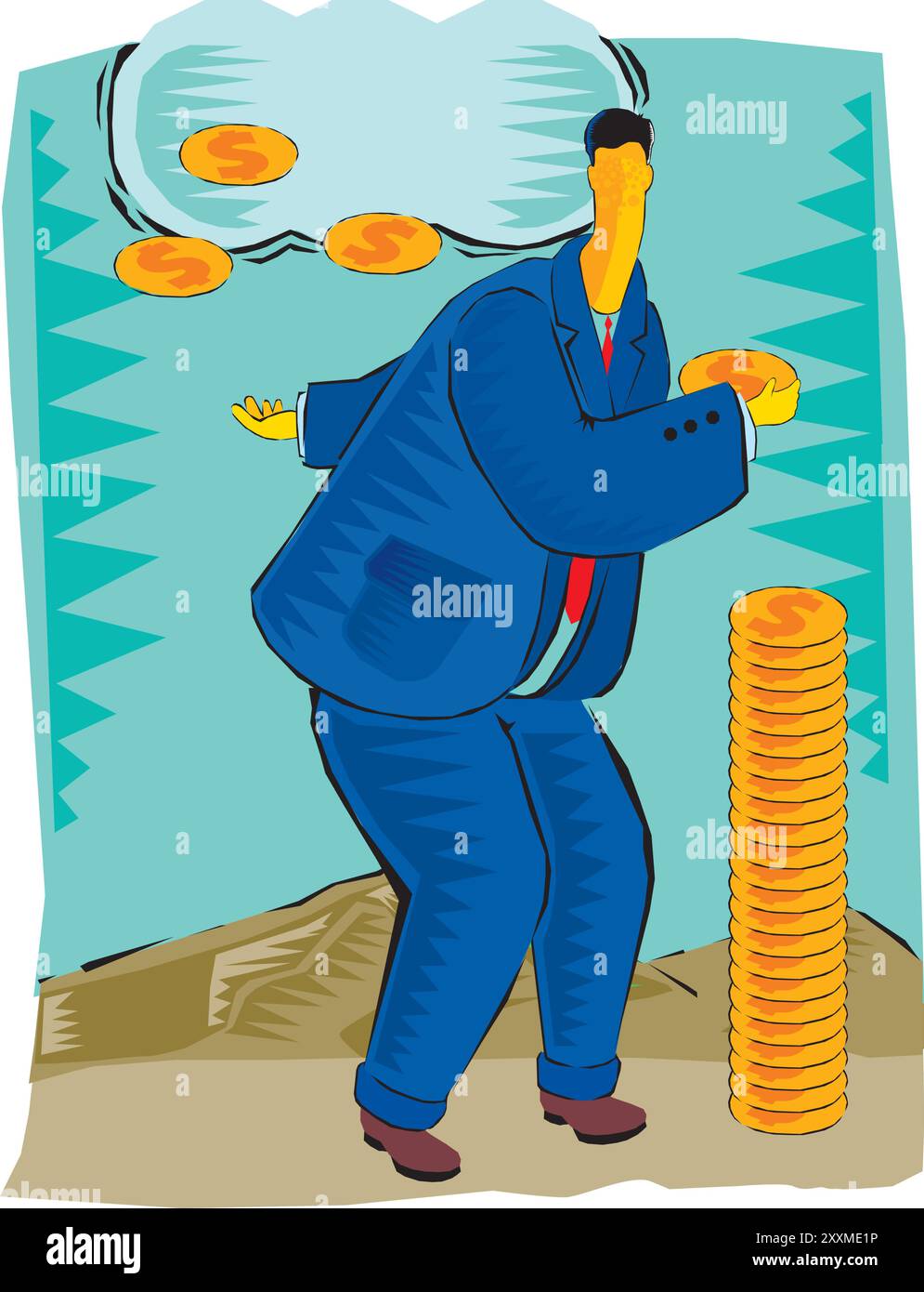 a man tossing money in mid air businessman throwing away money design ...