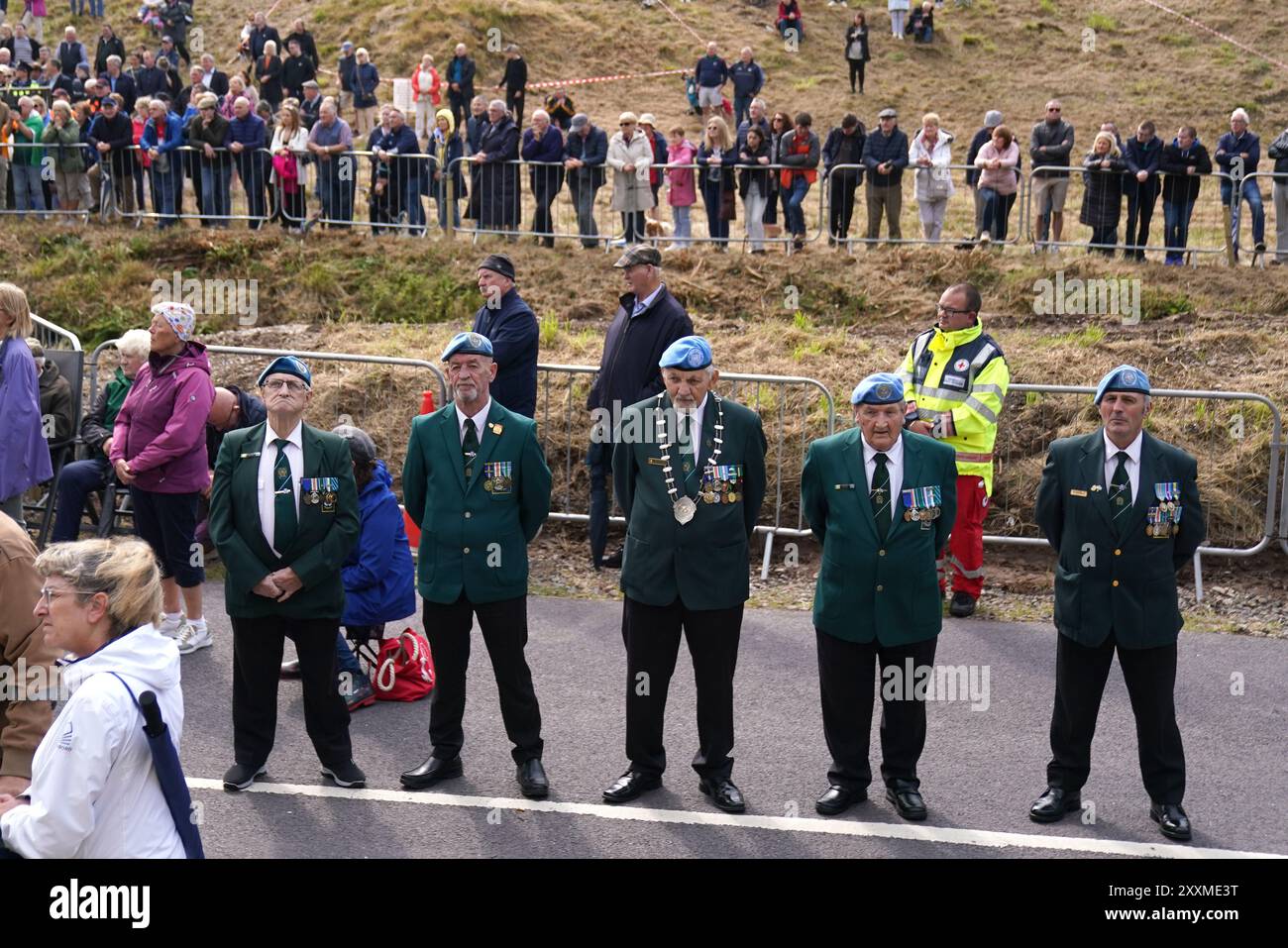 Veterans and members of the public attend a ceremony at Beal na Blath ...