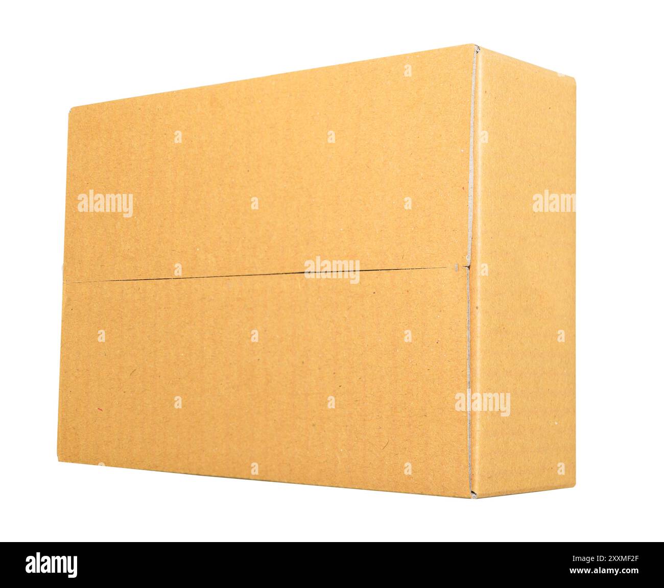 Mockup for design. Closed Brown cardboard box isolated on white ...