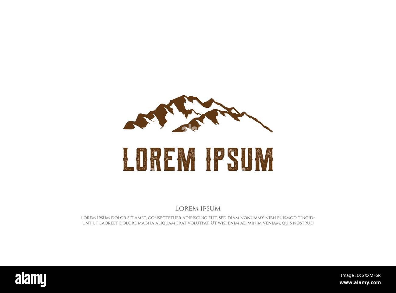 Ice Snow Mountains Hills Peak Top Summit Logo Design Vector Stock ...