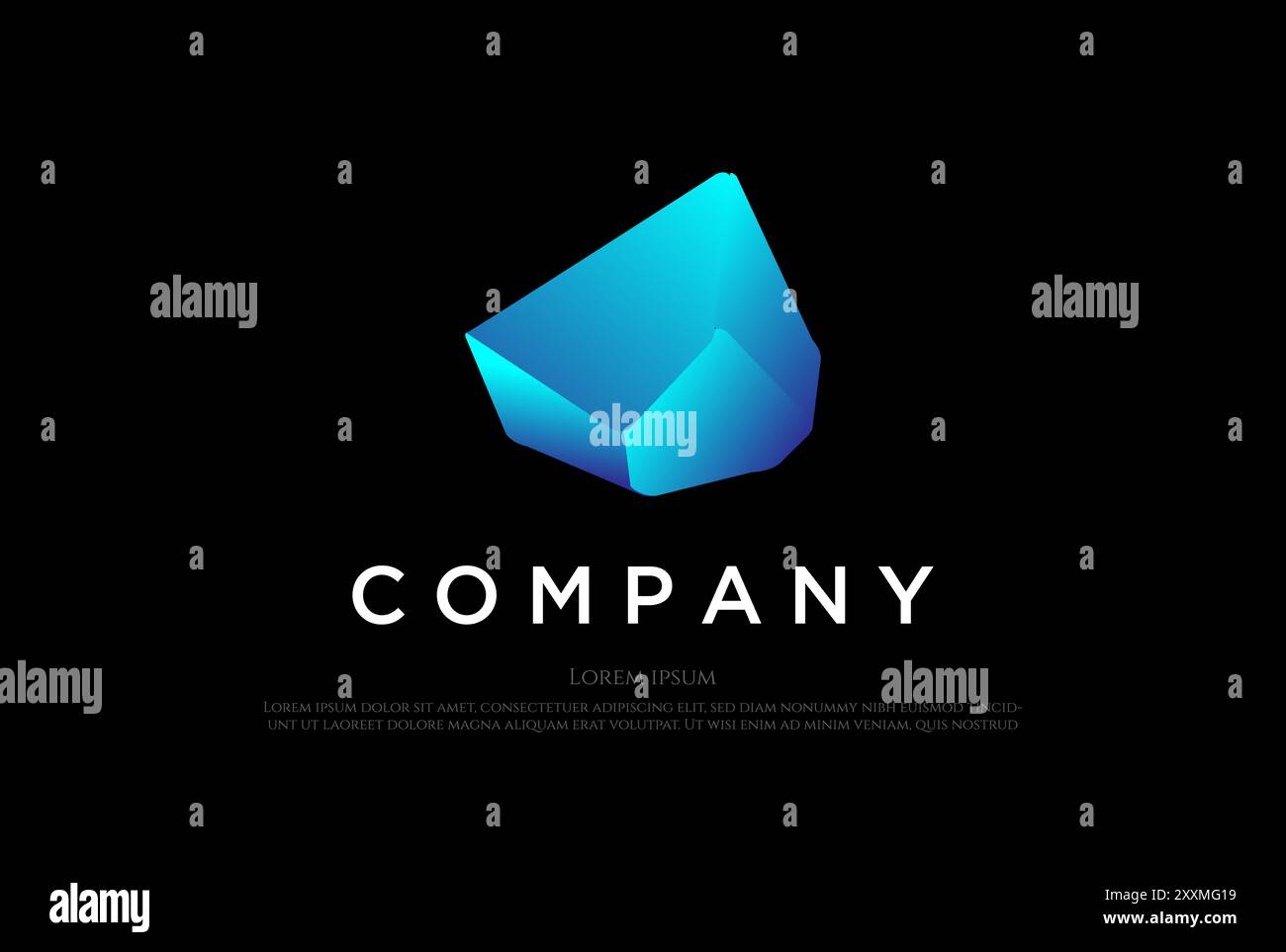 Royal blue cube Stock Vector Images - Alamy