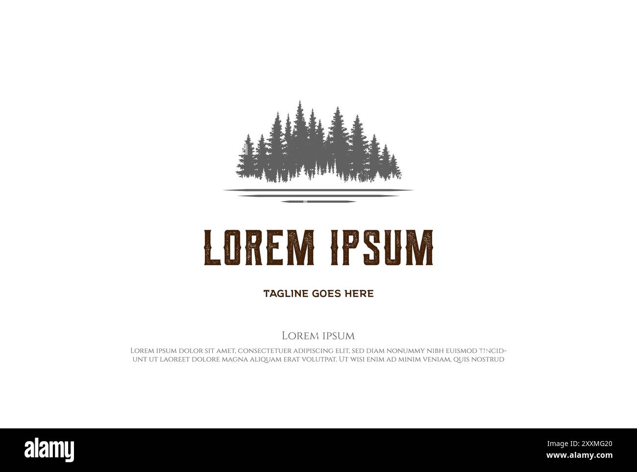 Pine tree wild lake Cut Out Stock Images & Pictures - Alamy