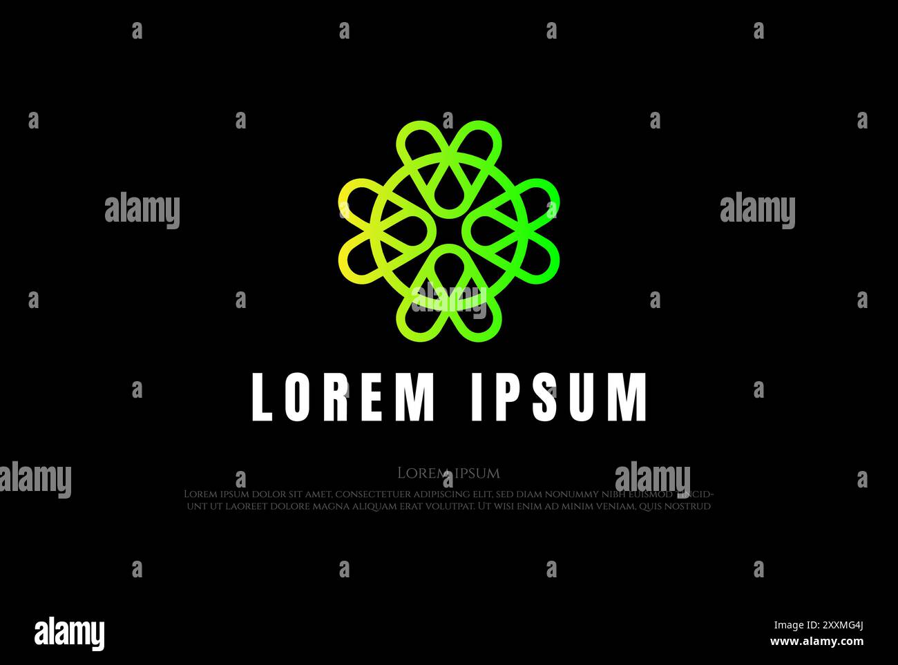 Simple Minimalist Modern Clover Flower Logo Design Vector Stock Vector ...