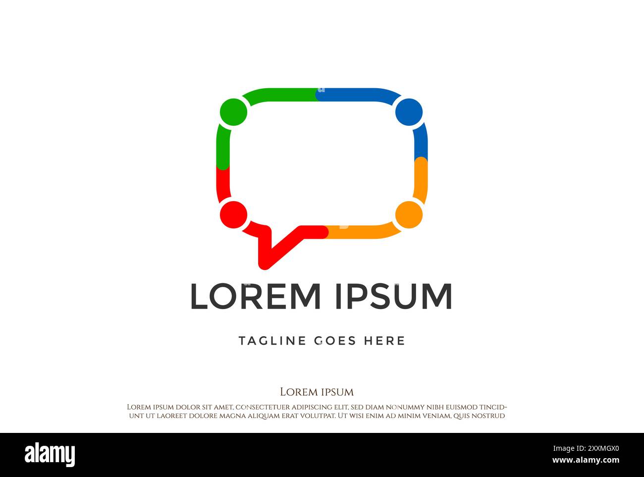 Human with Chat Talk Symbol for Communication Sharing Teamwork Logo ...