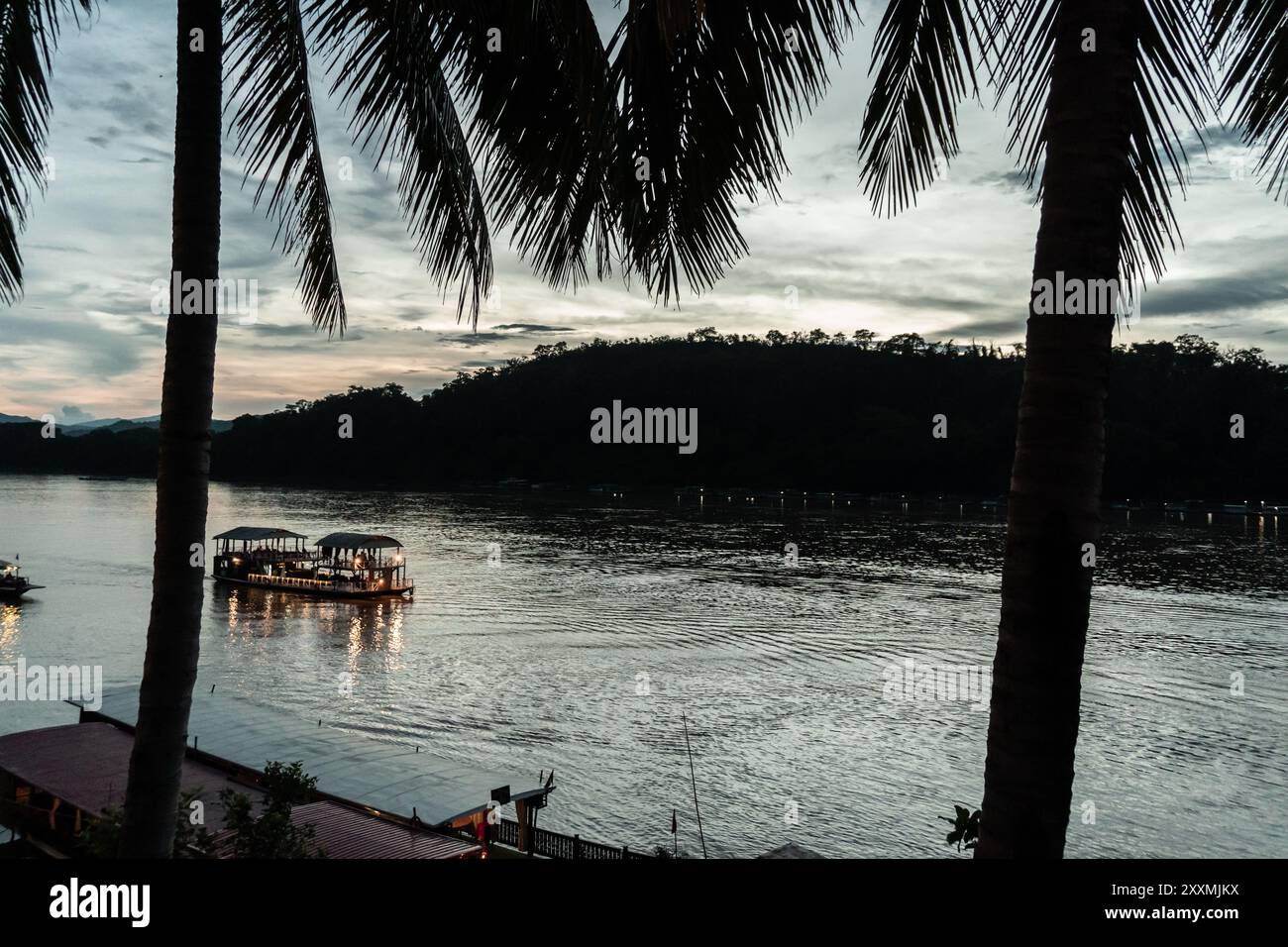 Mekong river landscape in Luang Prabang Laos Stock Photo - Alamy
