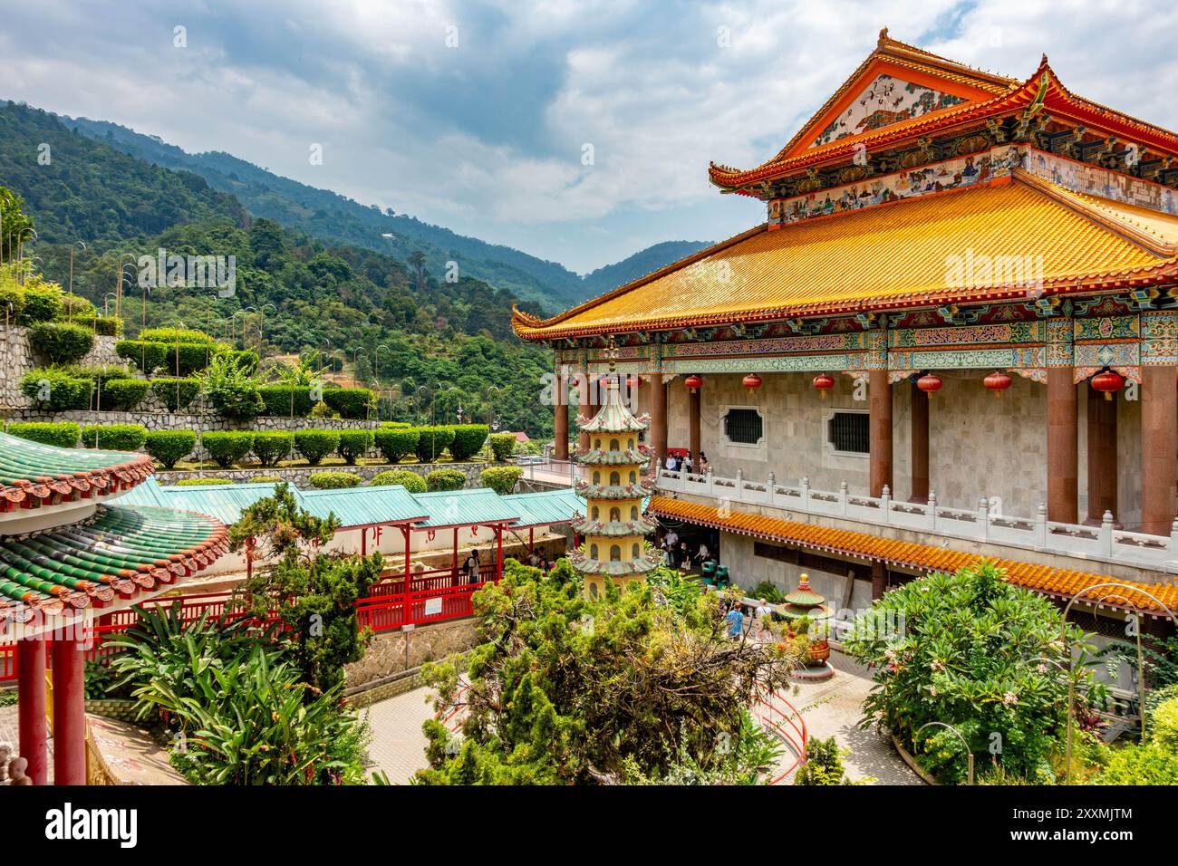 A view looking across the central courtyard towards Avalokitesvara Hall ...