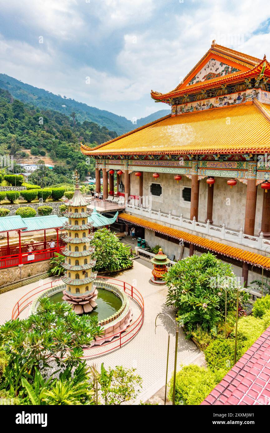 A view looking across the central courtyard towards Avalokitesvara Hall ...