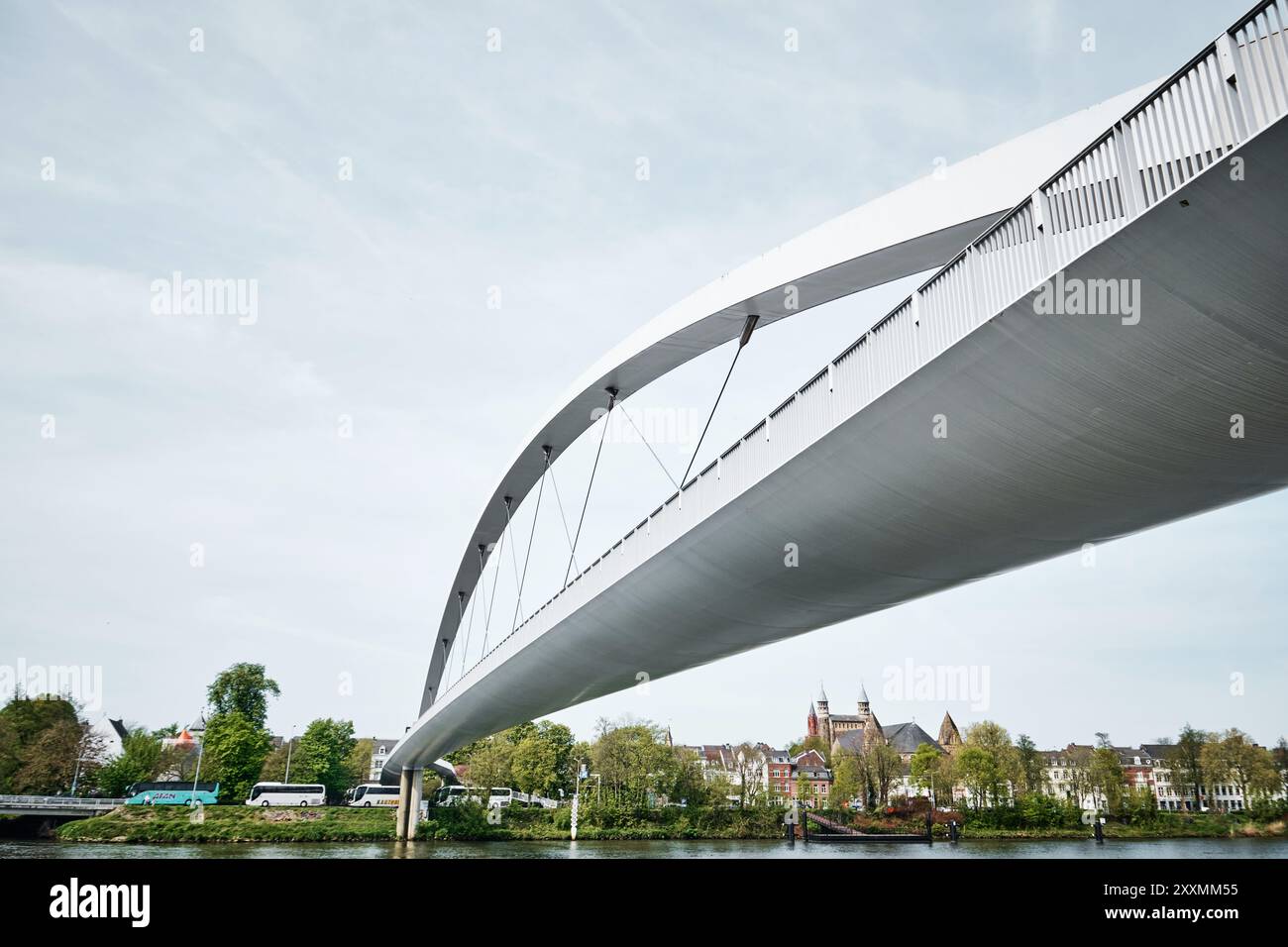 Maastricht, Netherlands - April 13, 2024: Hoge brug (high bridge ...