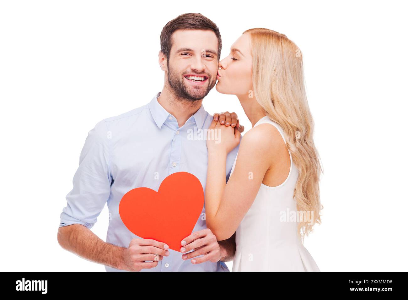 Love is a great feeling! Beautiful young loving couple bonding to each ...