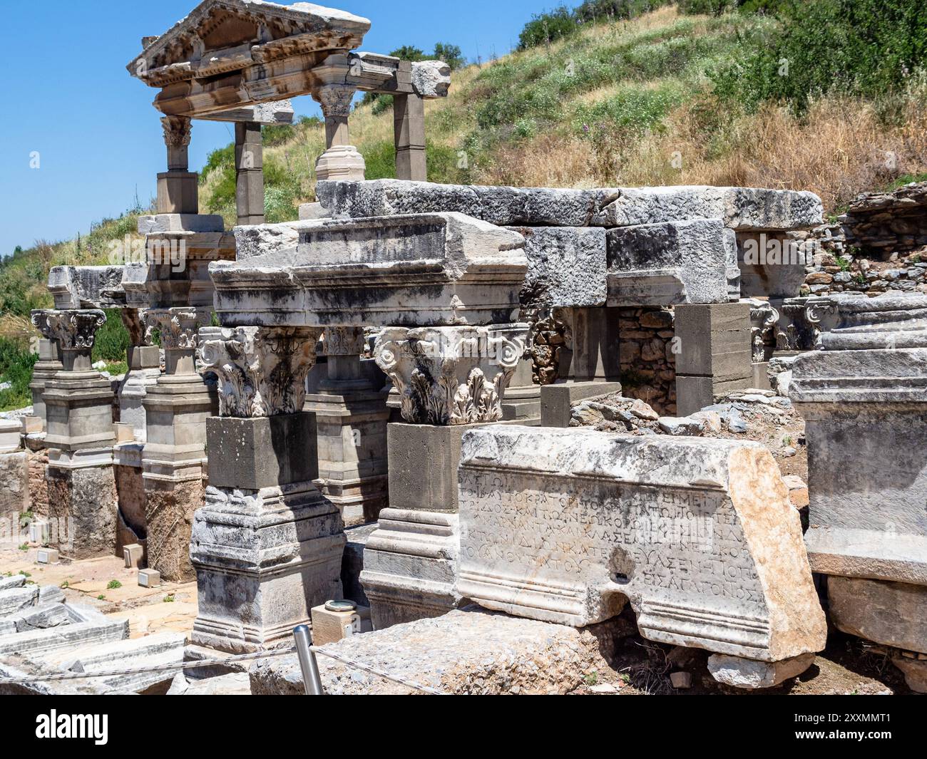 Selcuk, Turkey - May 12, 2024: view of Nymphaeum Traiani in Ancient ...
