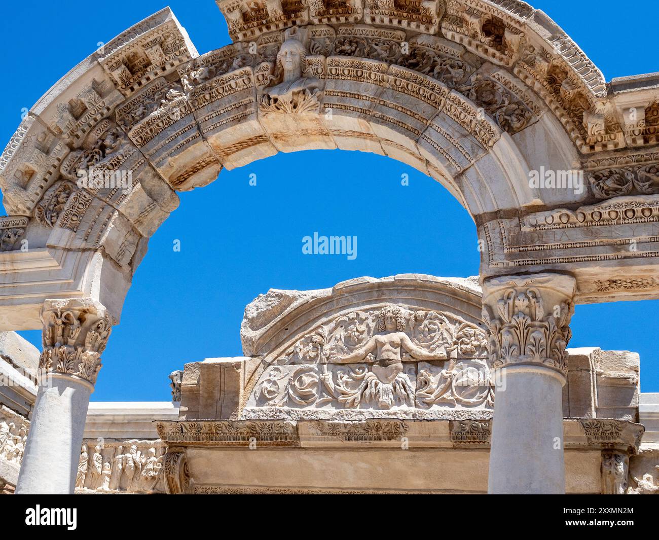 Selcuk, Turkey - May 12, 2024: arch of Temple of Hadrian in Ancient ...