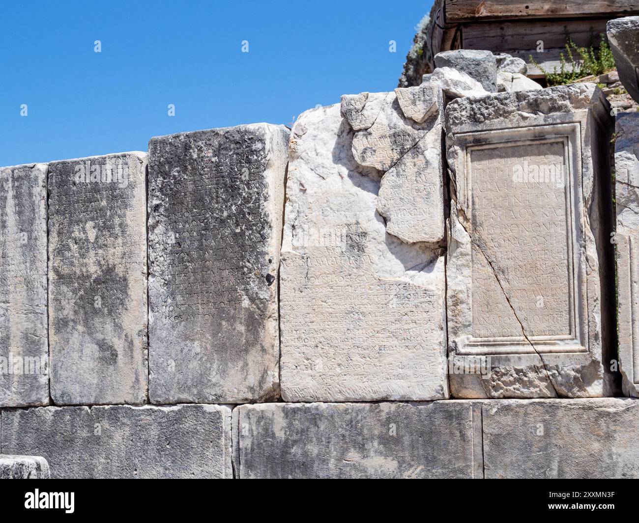 Selcuk, Turkey - May 12, 2024: inscripted Octagon wall in Ancient ...
