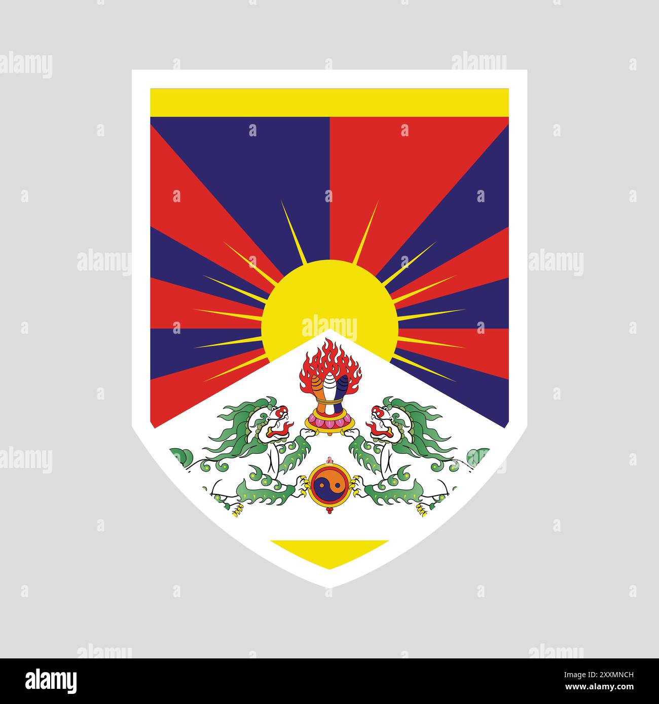 Flag Icon Set in Shield Frame Stock Vector Image & Art - Alamy