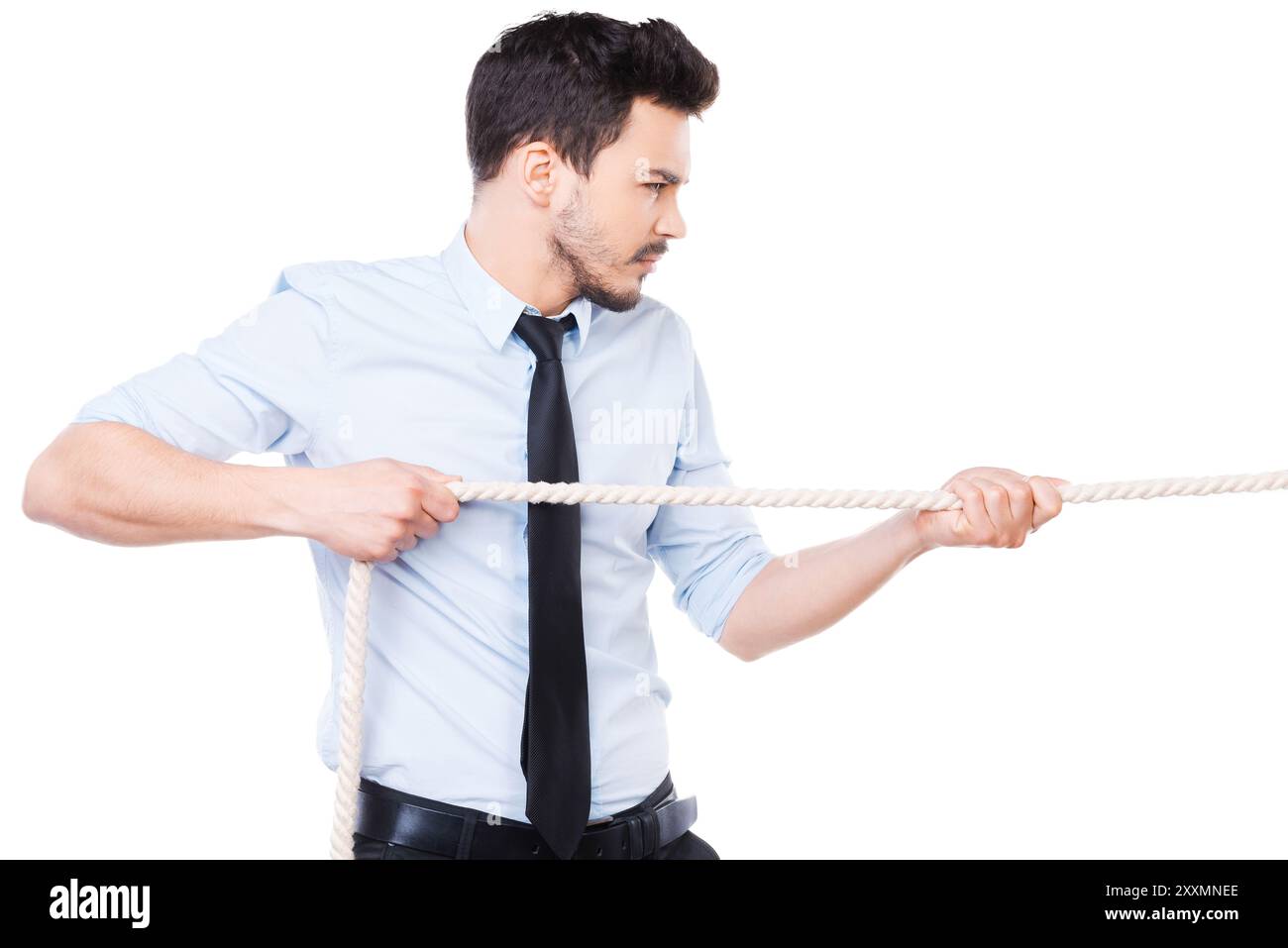 Pulling his tie hi-res stock photography and images - Alamy