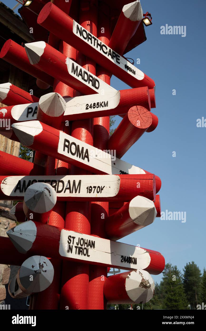 Arctic Circle - Santa Claus Village Stock Photo - Alamy