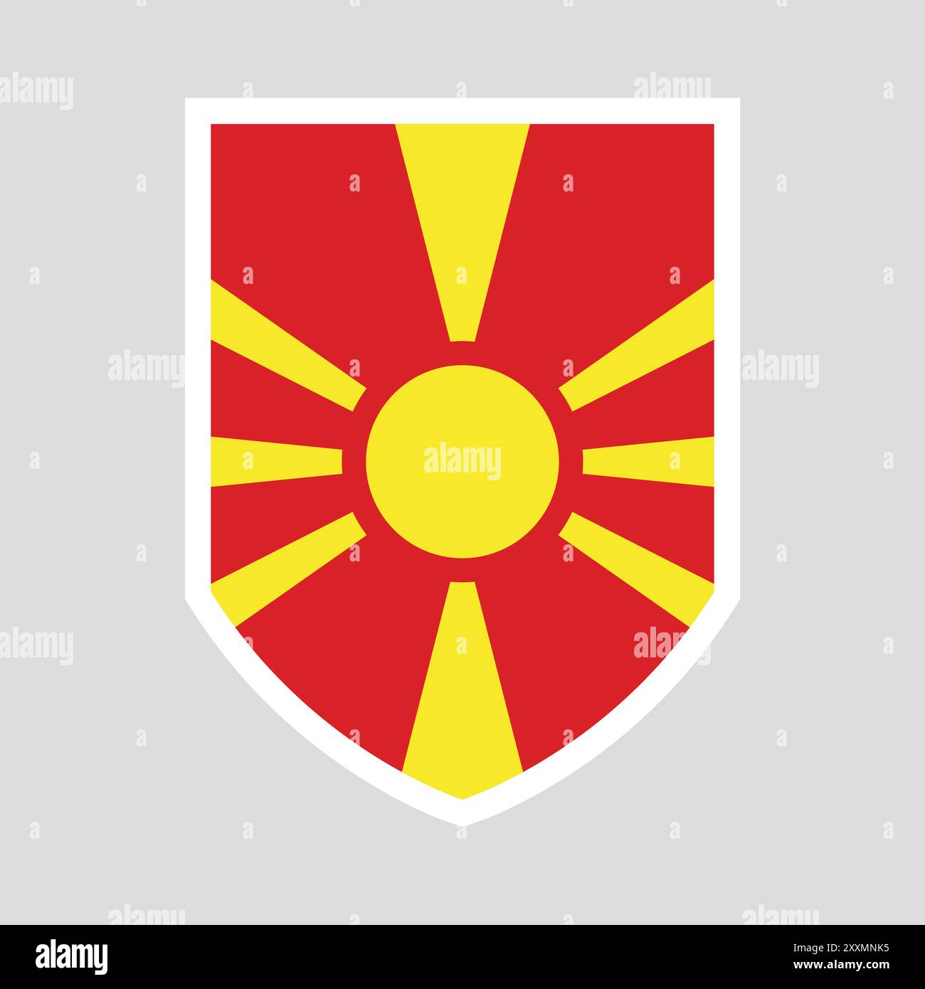 Flag Icon Set in Shield Frame Stock Vector Image & Art - Alamy