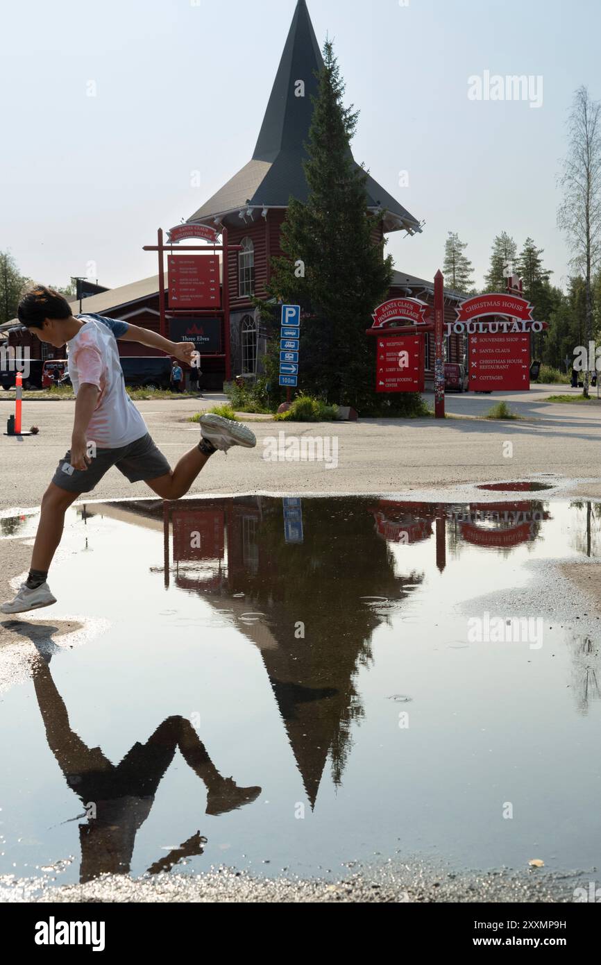 Arctic Circle - Santa Claus Village Stock Photo - Alamy