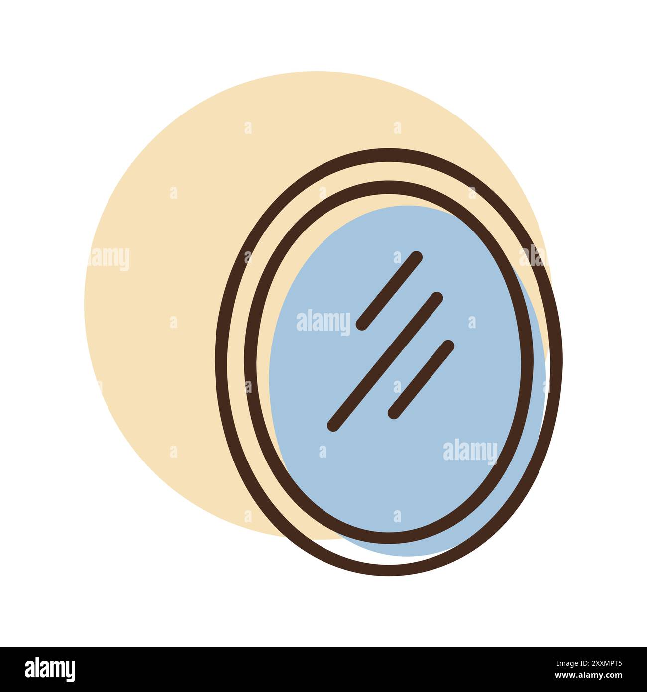 Oval mirror vector icon. Graph symbol for furniture, web site and apps ...