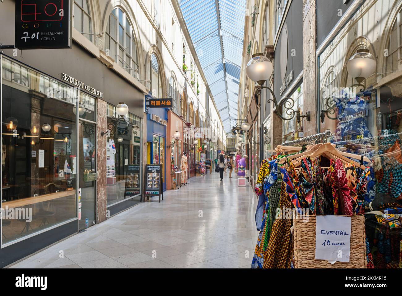 The Passage Choiseul covered shopping & restaurant arcade in the Opera ...
