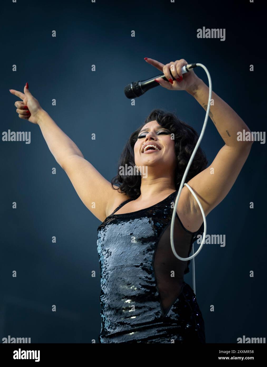 EDITORIAL USE ONLY Raye performing during the Leeds Festival 2024 at ...