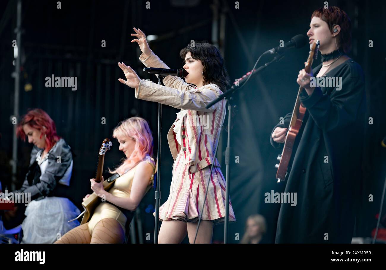 EDITORIAL USE ONLY The Last Dinner Party lead singer Abigail Morris ...