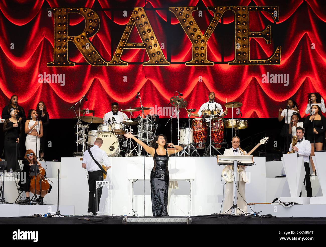 EDITORIAL USE ONLY Raye performing during the Leeds Festival 2024 at ...