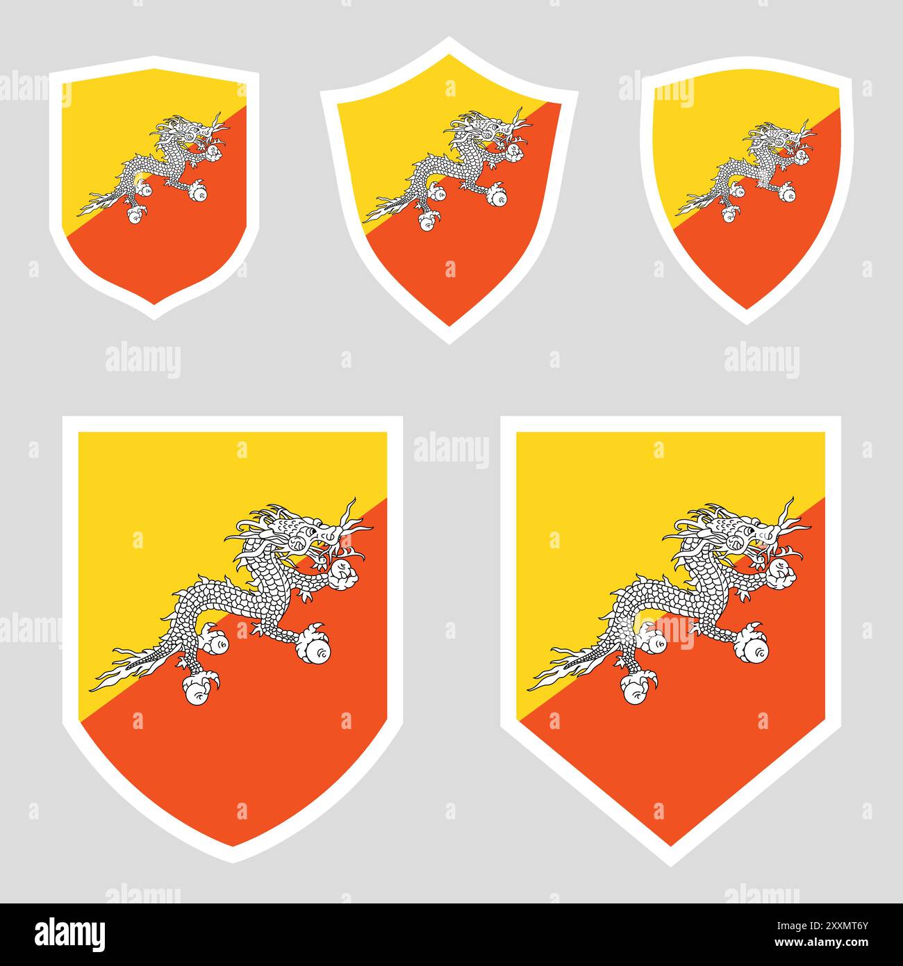 Flag Set in Shield Frame Stock Vector Image & Art - Alamy