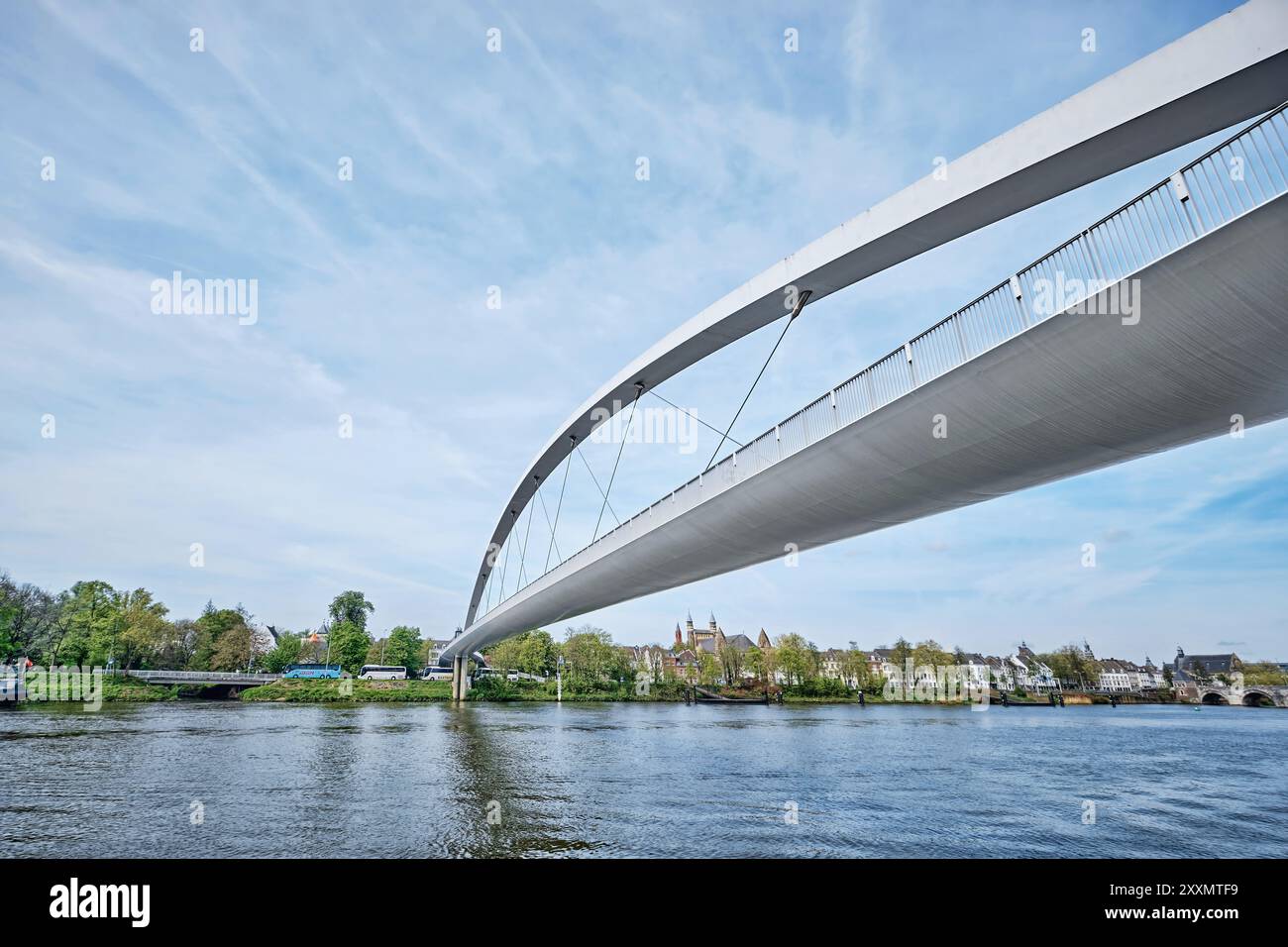 Maastricht, Netherlands - April 13, 2024: Hoge brug (high bridge ...