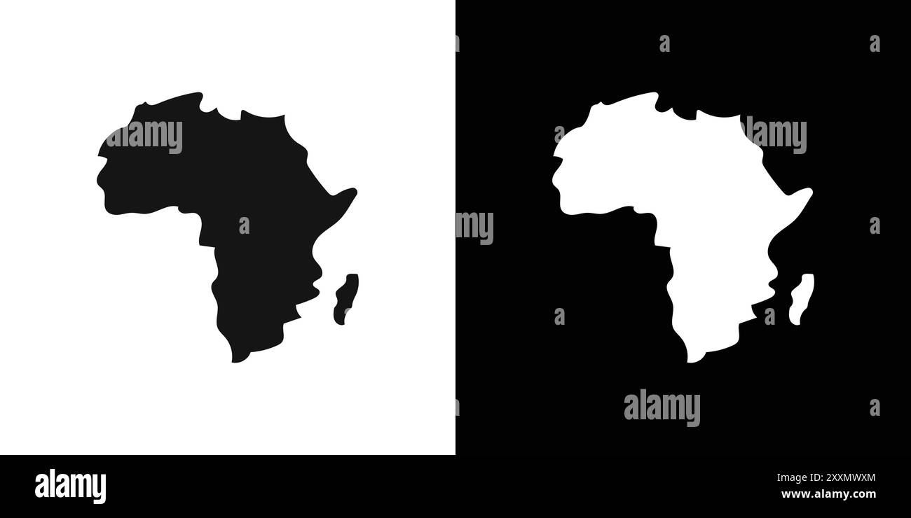 africa map icon vector logo set collection or bundle pack group Stock ...