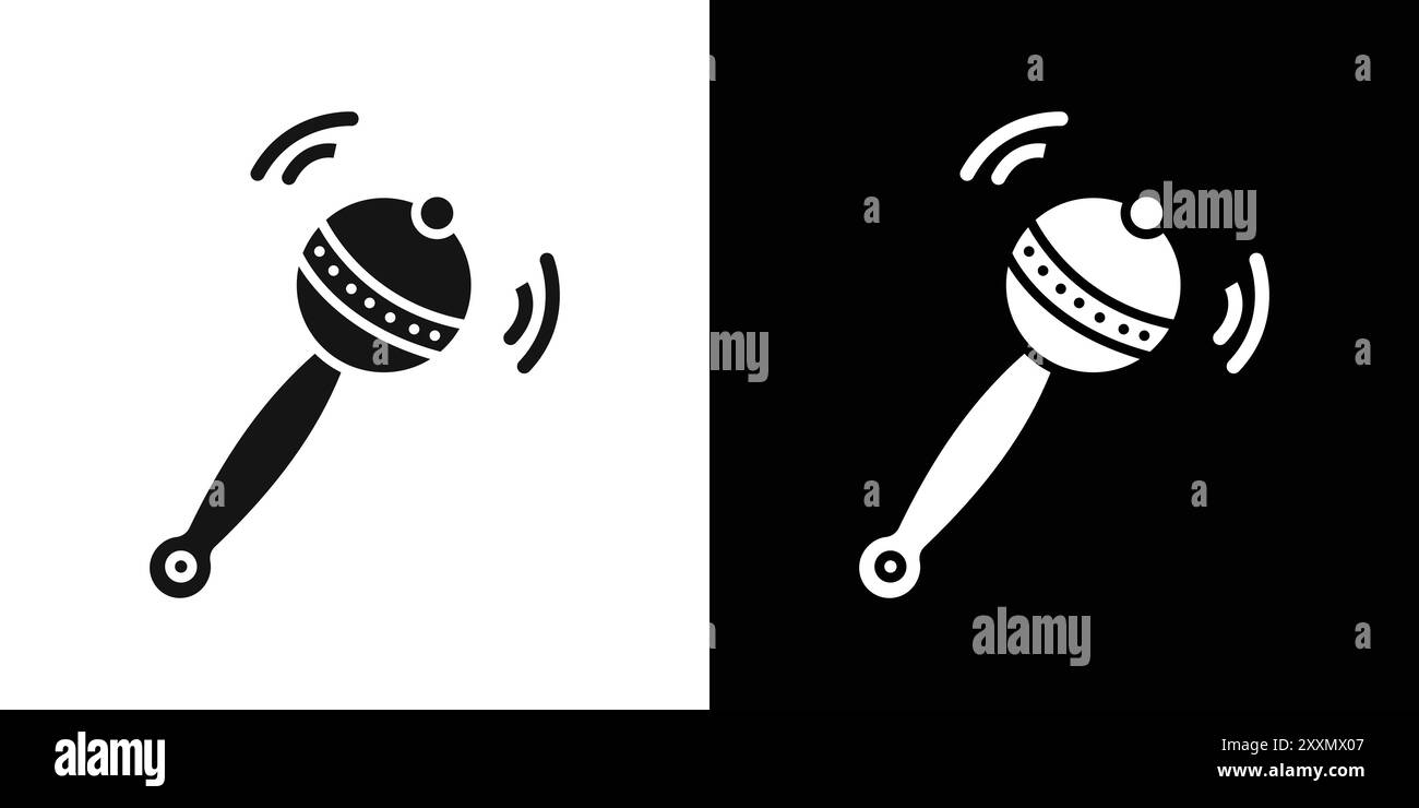Baby rattle icon vector logo set collection or bundle pack group Stock ...