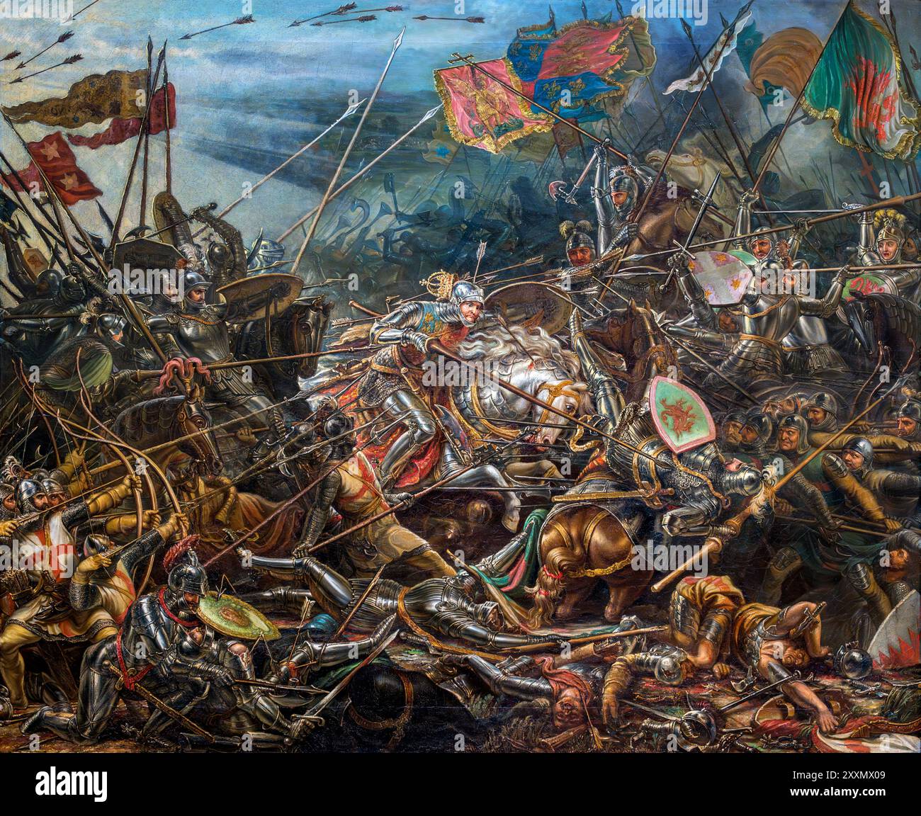 The Battle of Bosworth Field by William Bass (1785-1864), oil on canvas ...