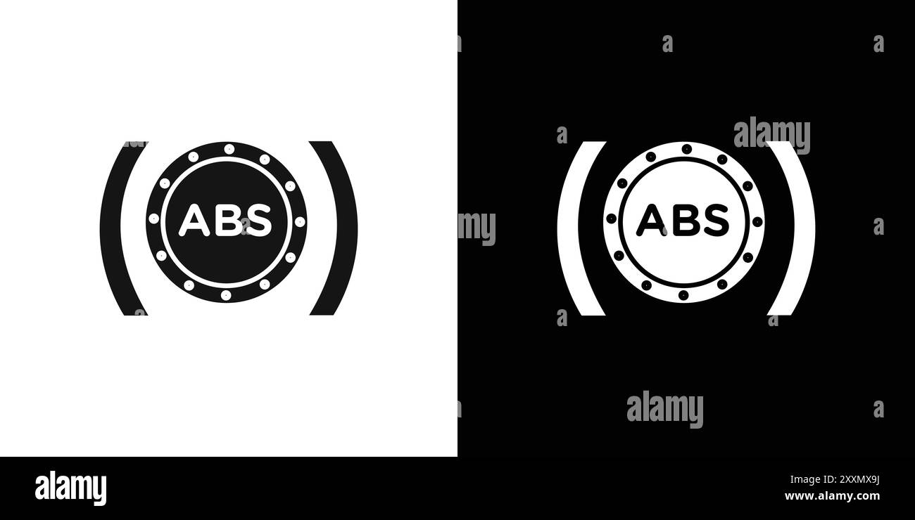 Automotive ABS icon vector logo set collection or bundle pack group ...