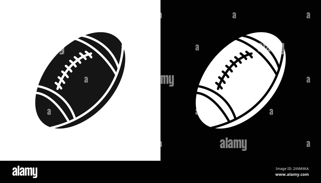 American Rugby ball icon vector logo set collection or bundle pack ...
