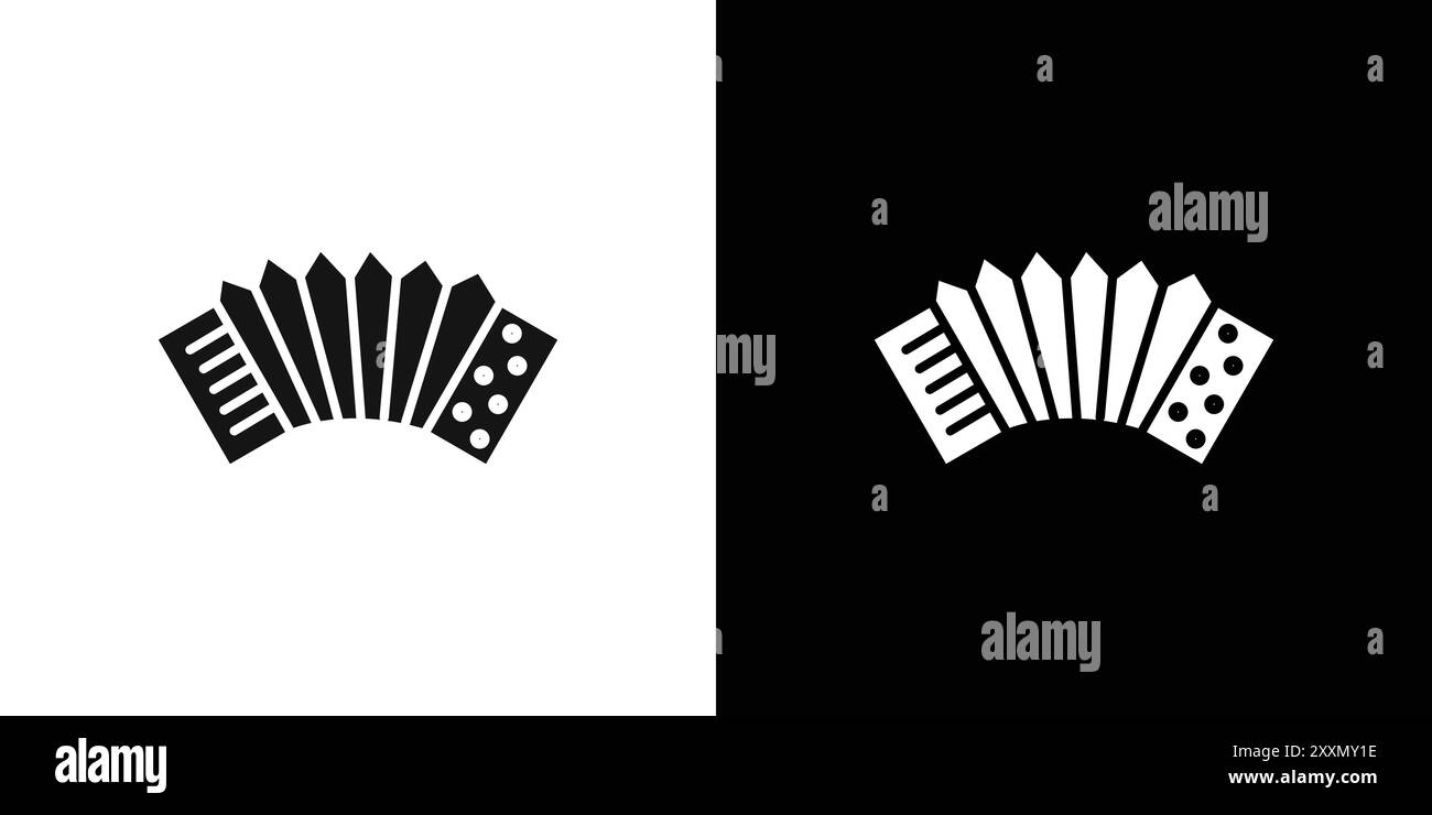 accordion icon vector logo set collection or bundle pack group Stock ...