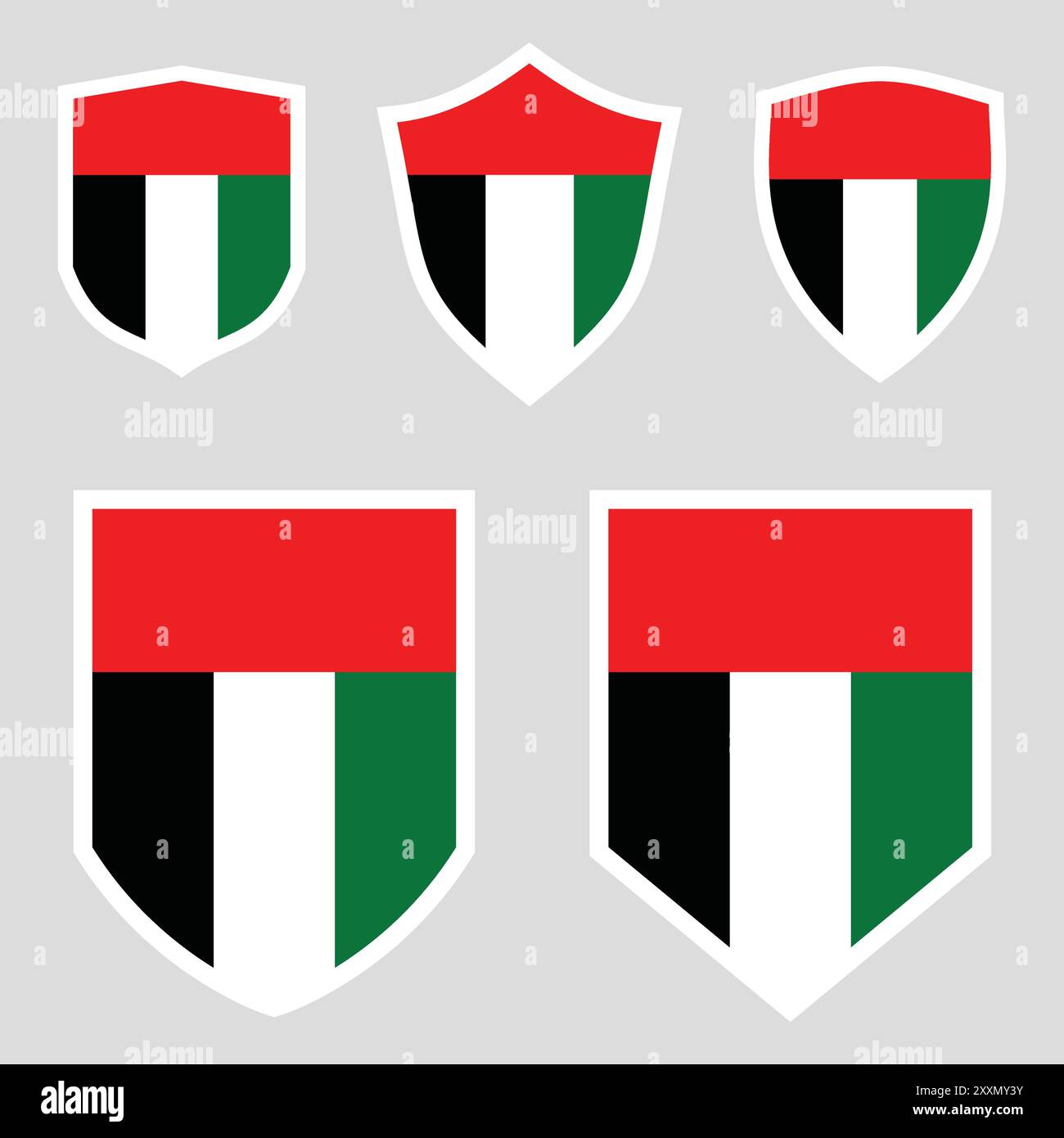 Flag Set in Shield Frame Stock Vector Image & Art - Alamy
