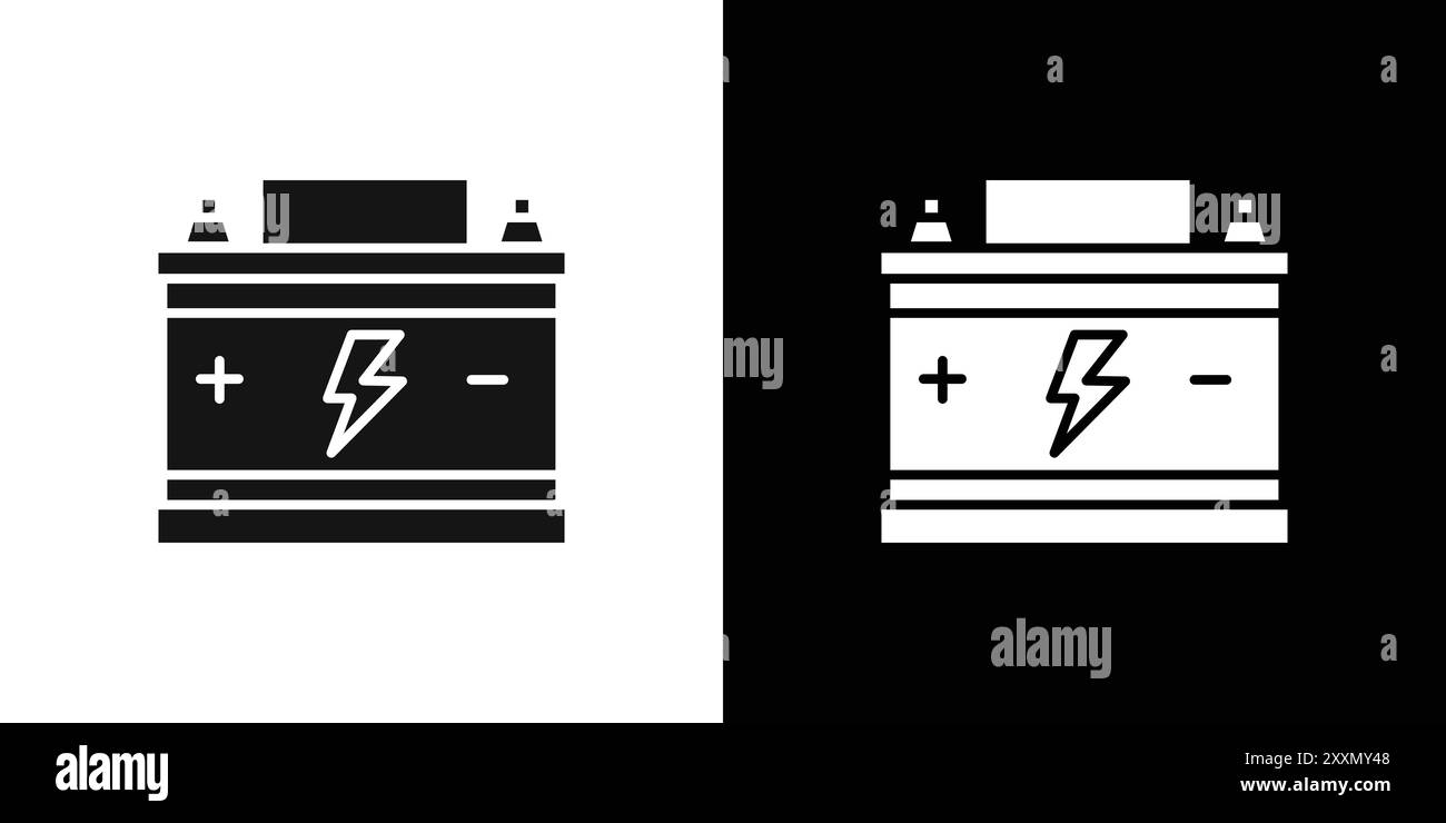 Car battery icon vector logo set collection or bundle pack group Stock ...