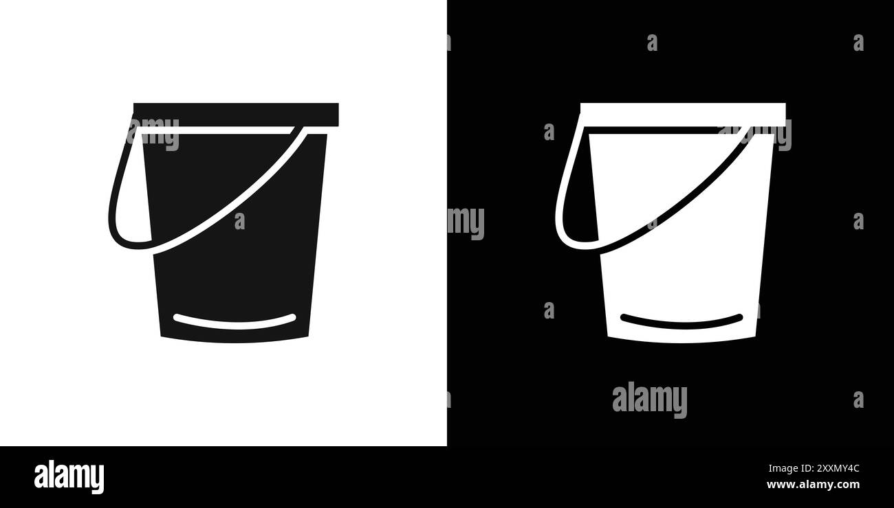bucket icon vector logo set collection or bundle pack group Stock ...