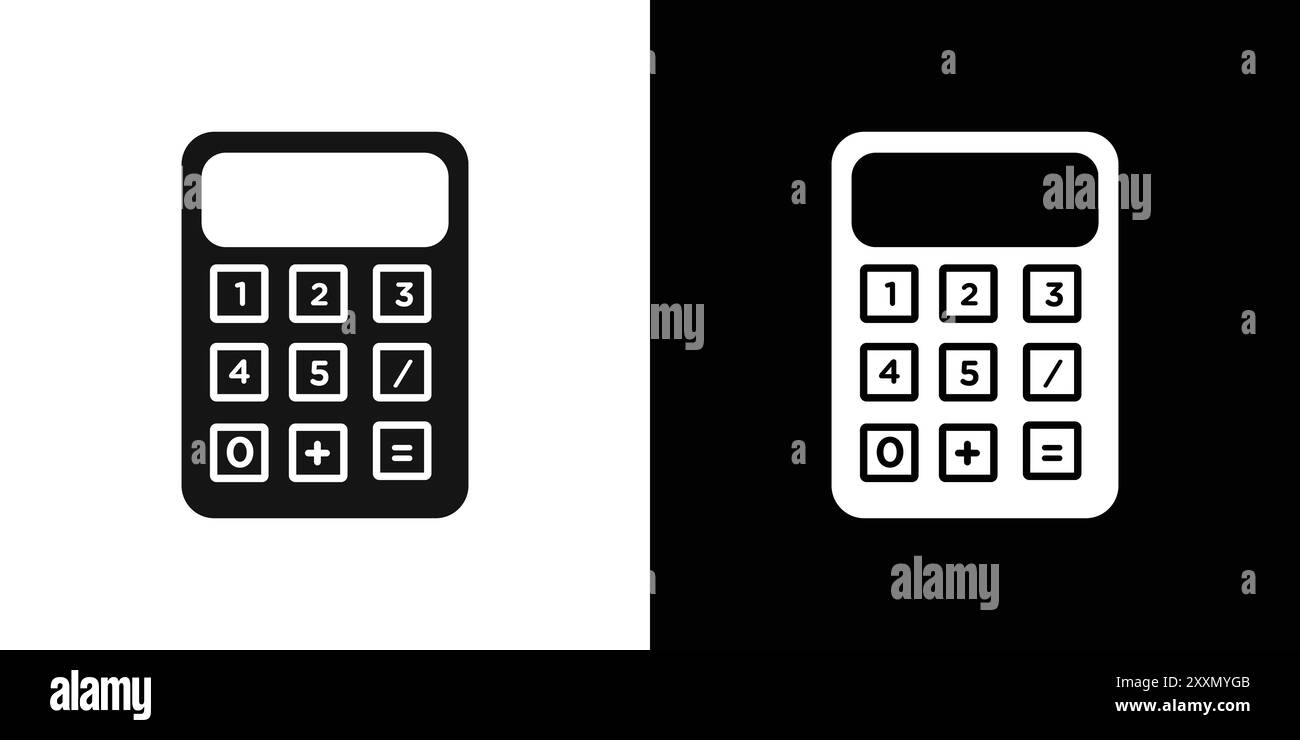 Calculator icon vector logo set collection or bundle pack group Stock Vector Image & Art - Alamy