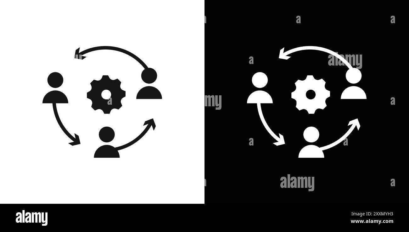 collaboration icon vector logo set collection or bundle pack group ...