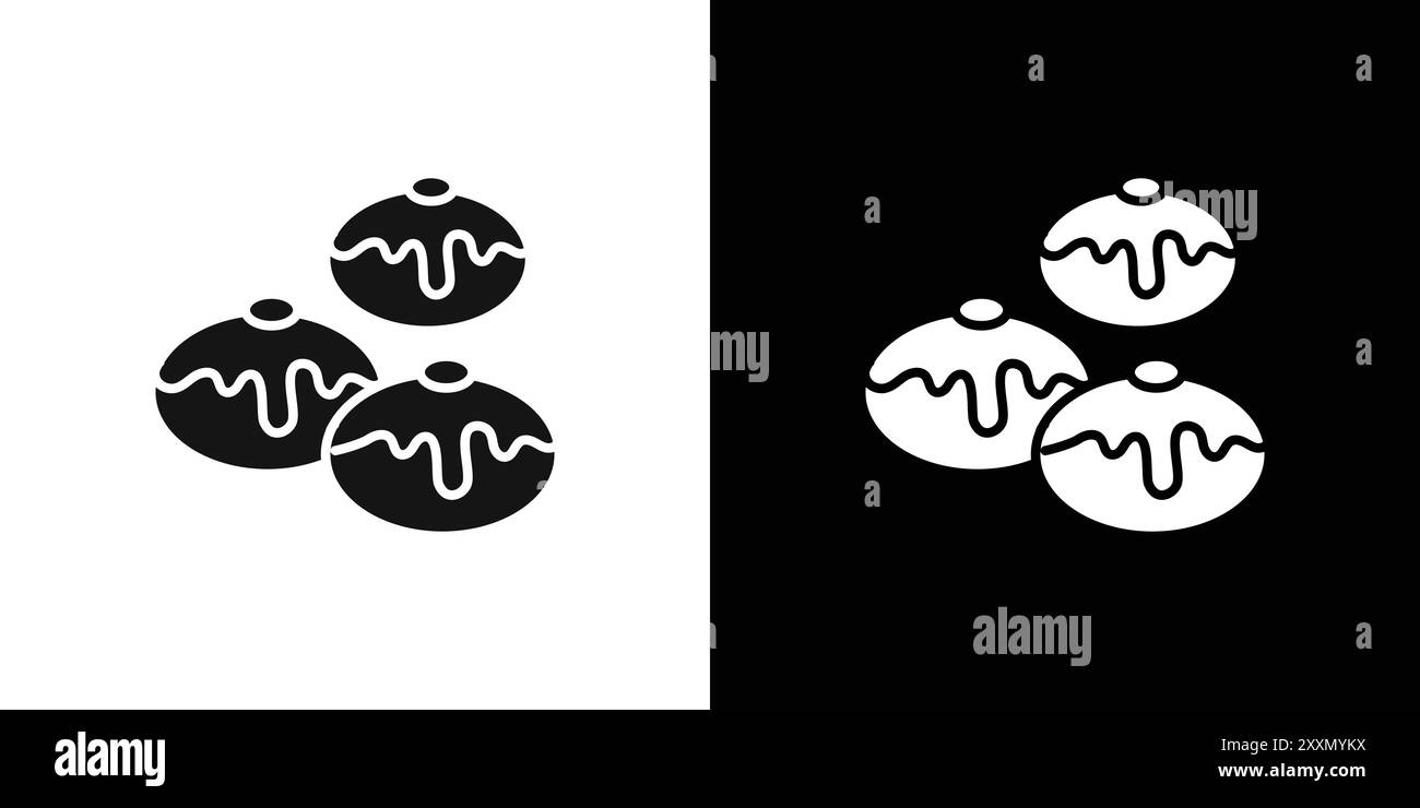 belgian buns icon vector logo set collection or bundle pack group Stock ...