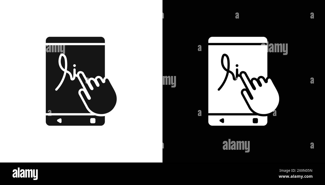 Finger confirms signature icon vector logo set collection or bundle ...