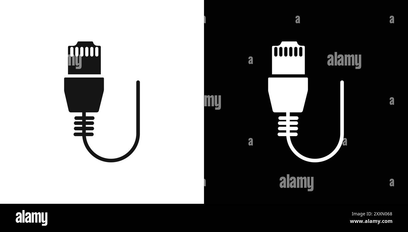 ethernet cable plug icon vector logo set collection or bundle pack group Stock Vector Image ...