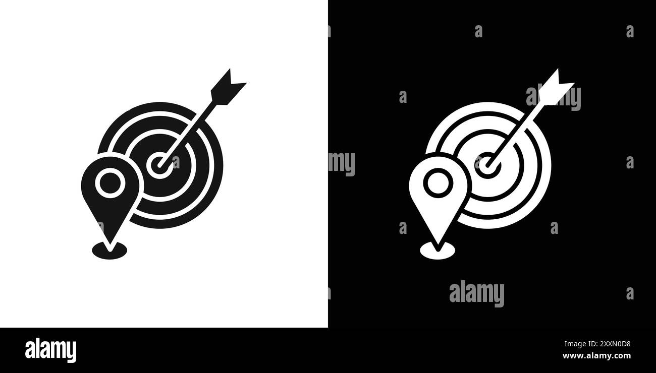 Geo Targeting icon vector logo set collection or bundle pack group ...