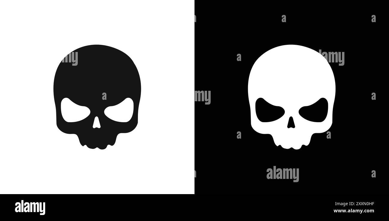 Evil skull icon vector logo set collection or bundle pack group Stock ...