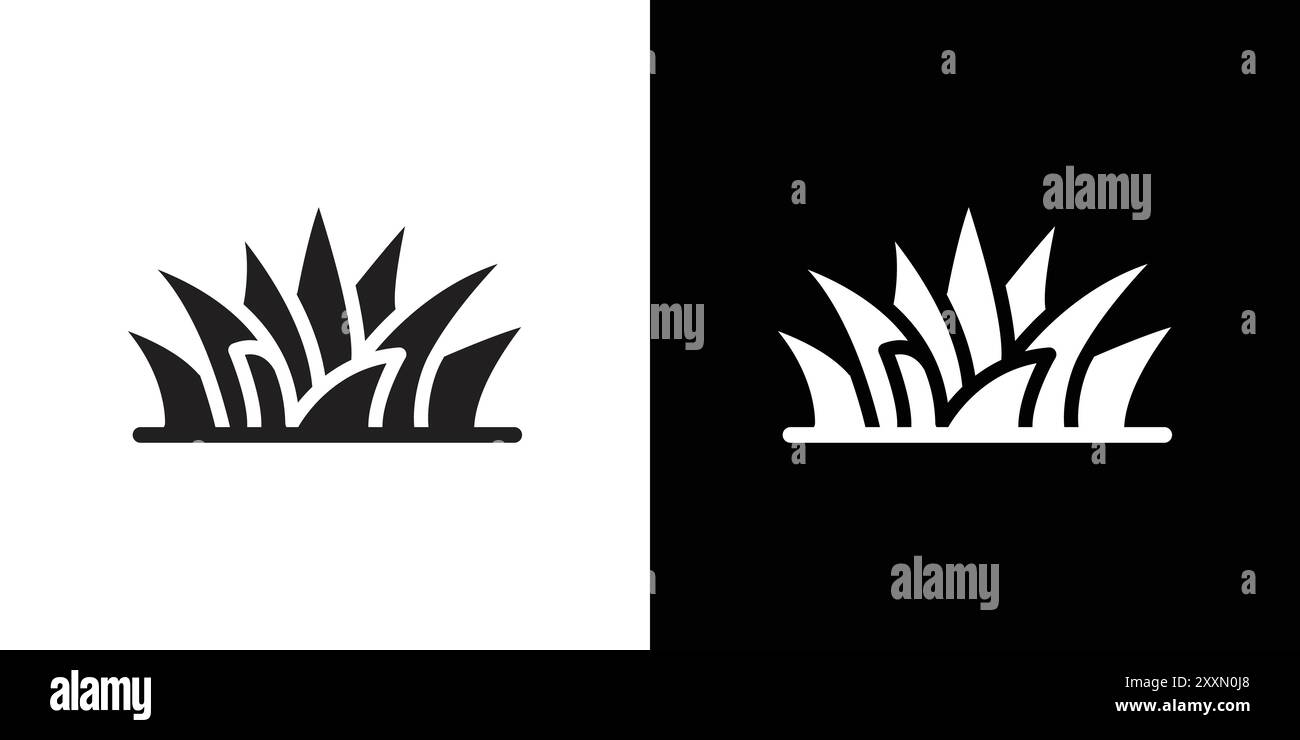 Grass icon vector logo set collection or bundle pack group Stock Vector ...