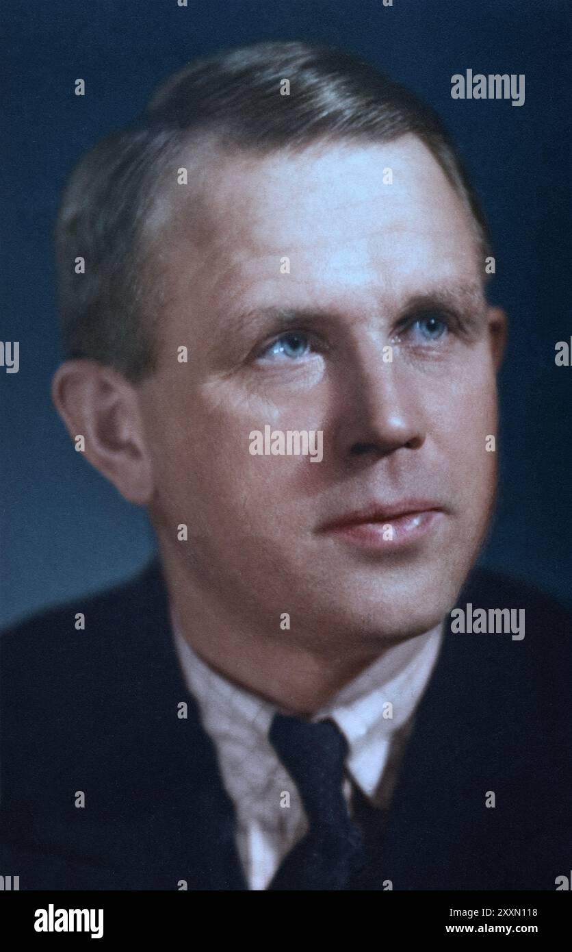 Photograph of the Finnish chemist and professor, Nobel laureate Artturi ...