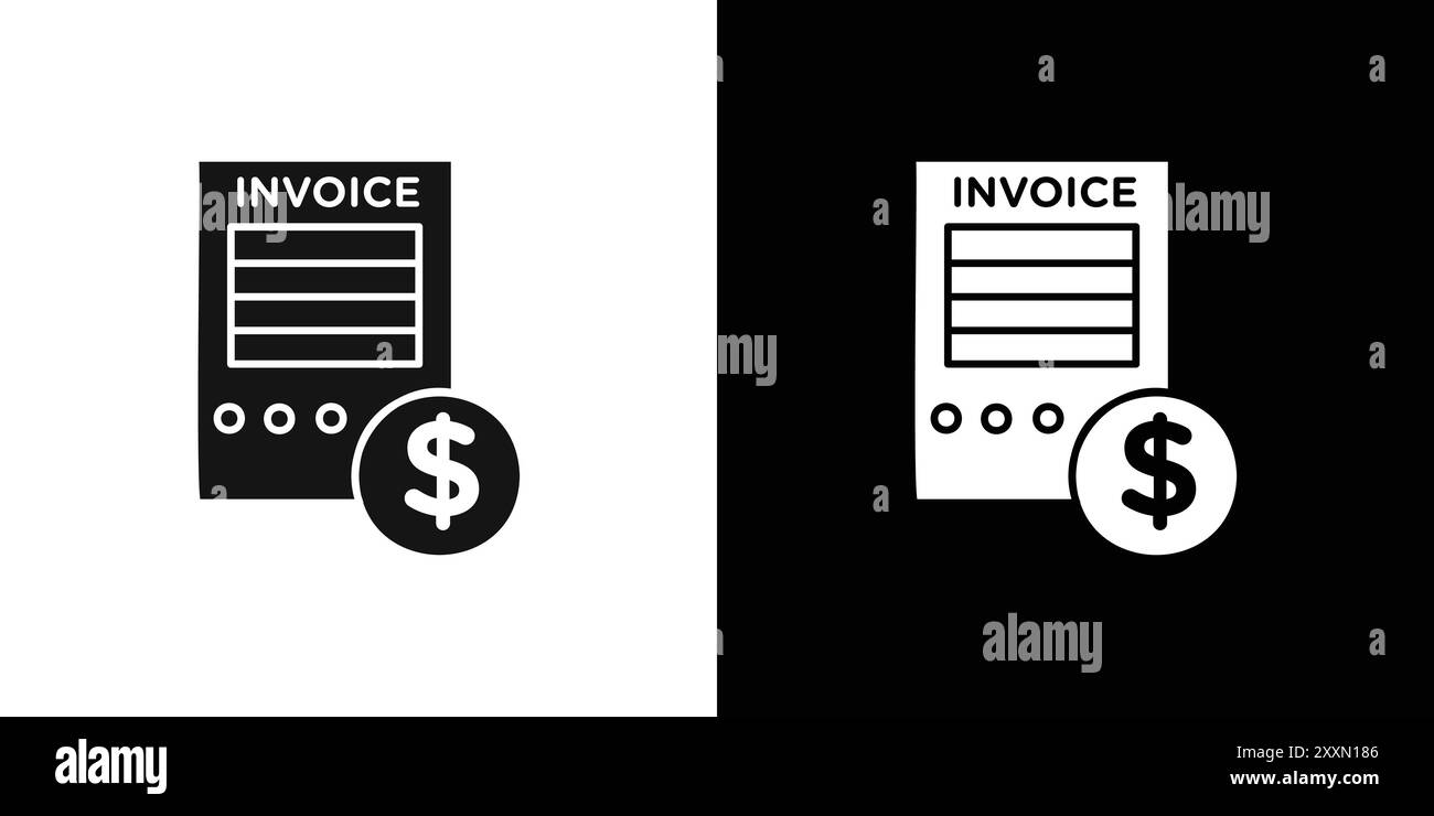 Invoice icon vector logo set collection or bundle pack group Stock ...