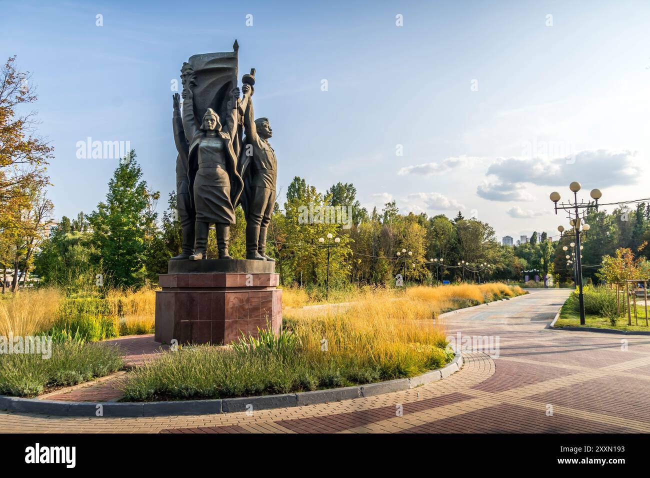 The monument in commemoration of the victory in World War II, at the ...